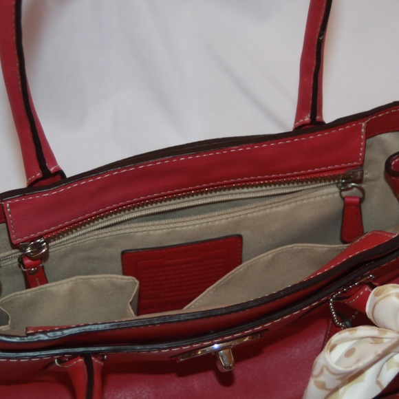 Coach | Bags | Coach 3675 Leather Satchel Wlogo Scarf | Poshmark